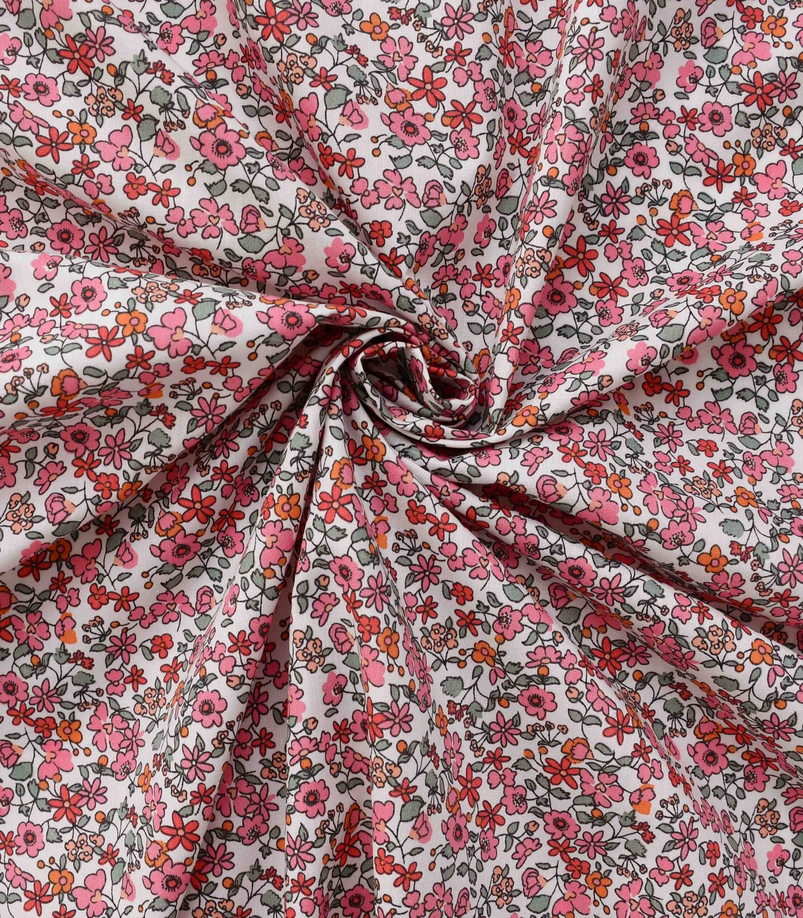 Poly Cotton Multi Flower Printed Woven Fabric (FC-DEPL2249) - Dinesh ...