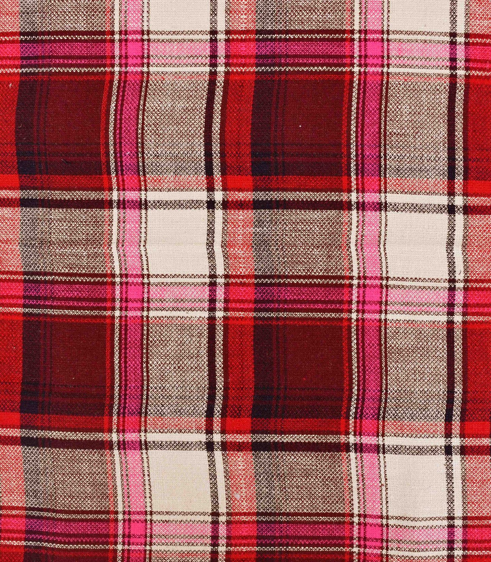 Cotton Blends Beige Brown Check Woven Fabric (FC-DEPL012) - Dinesh Exports