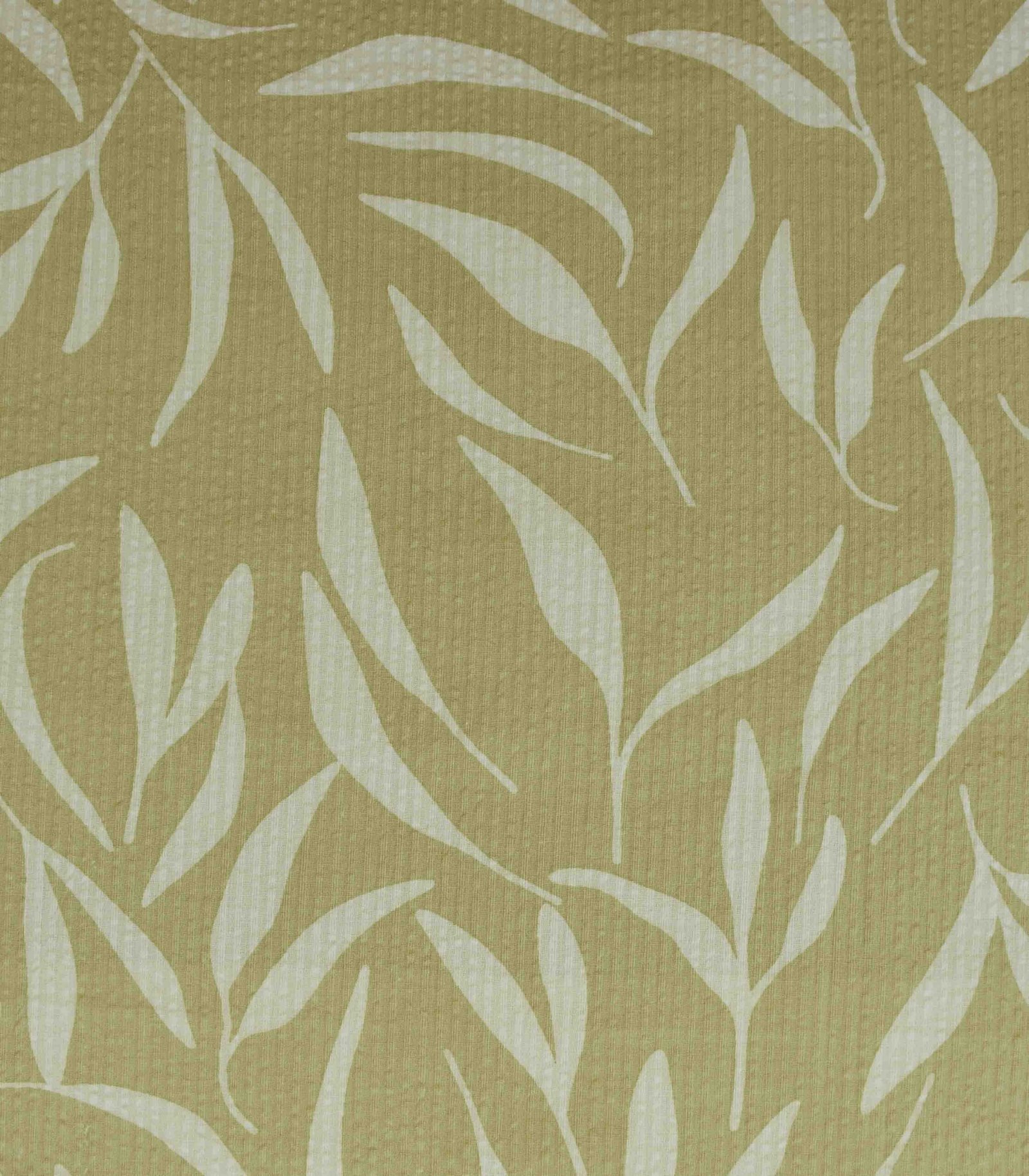 Cotton Cream Leaf Printed Woven Fabric | Dinesh Exports