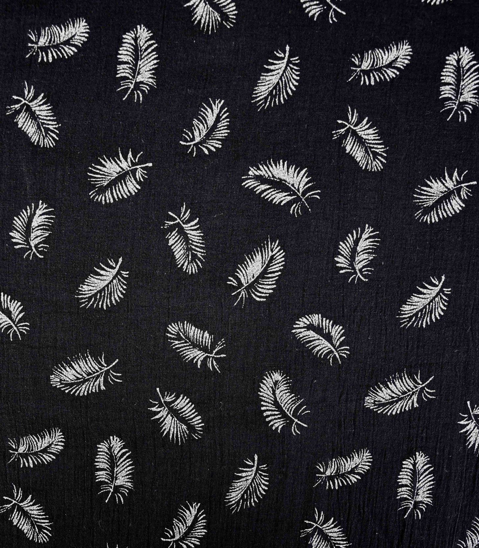Cotton Black Printed Woven Fabric Supplier | Dinesh Exports